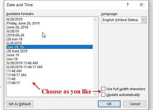 How To Insert Date Time In Microsoft Word Document My Microsoft Office Tips