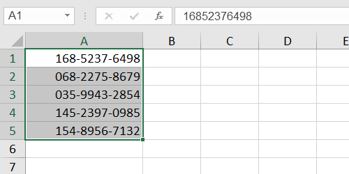 How To Display Numbers In Excel As Cell Phone Numbers My Microsoft 