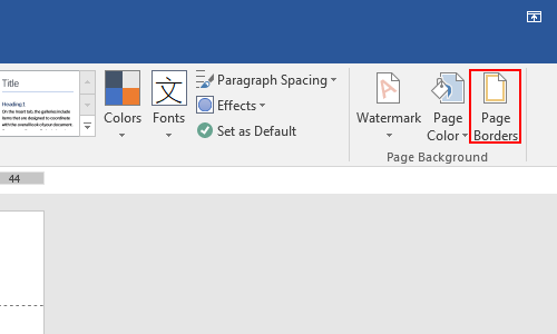 Line In The Header Word