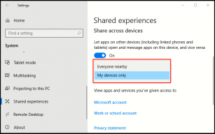 How to Enable Shared Experience in Windows 10 - My Microsoft Office Tips