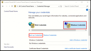 How to Back Up Stored Logon Credentials in Windows 10 - My Microsoft ...