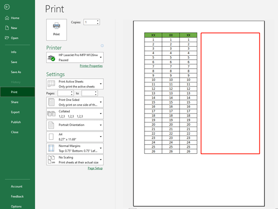 How To Print A Long And Narrow Excel Table My Microsoft Office Tips