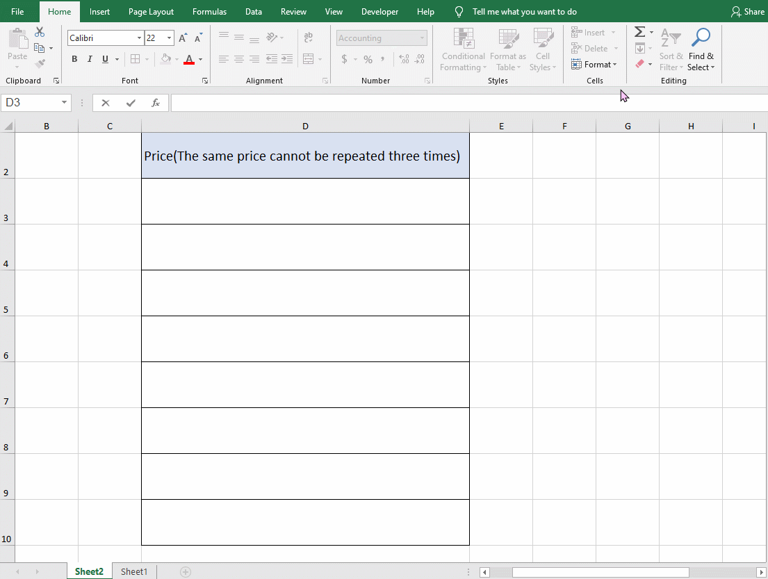 How To Control The Number Of Times The Same Content Is Entered In An 