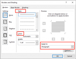How to Put a Colorful Border Around Text in a Microsoft Word - My ...