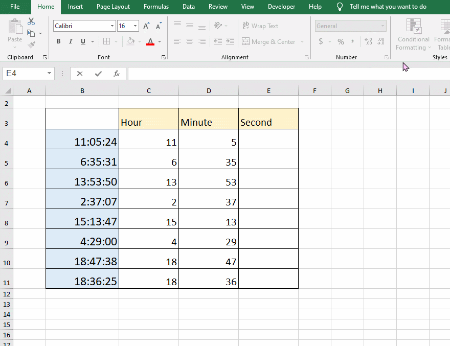 How To Extract Hours Minutes Seconds From Time In Excel My Microsoft 