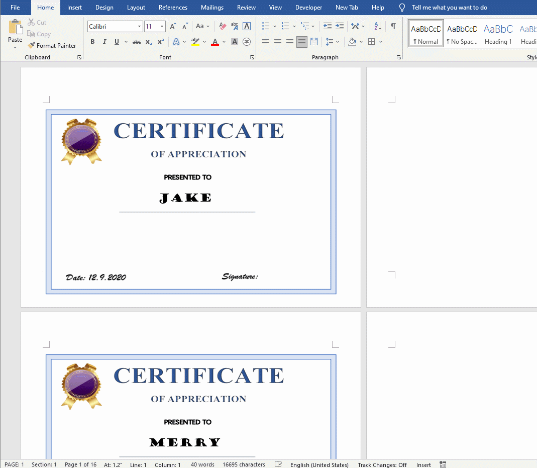 How To Create Certificate In Batch In Microsoft Word My Microsoft 