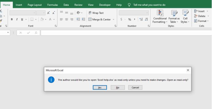 How To Open Excel Sheet As Read Only Mode My Microsoft Office Tips