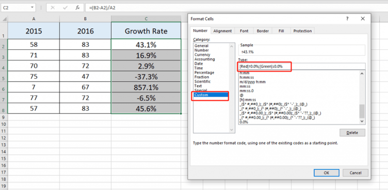 How To Highlight The Growth Rates In Excel? - My Microsoft Office Tips