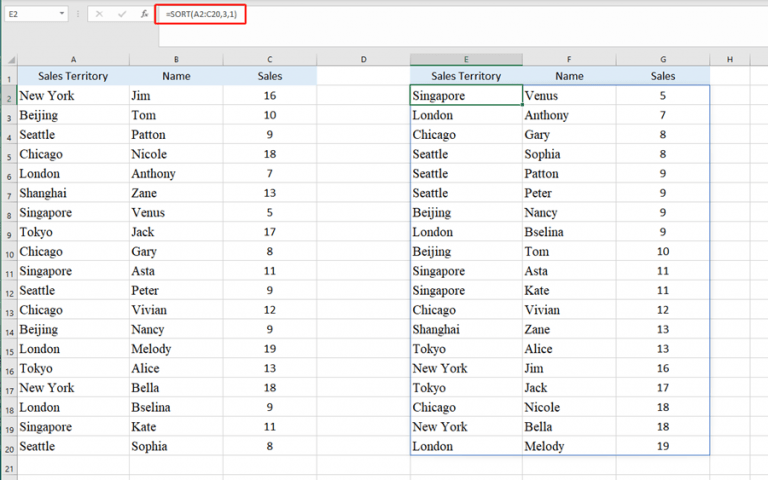 How To Use the SORT Function—Easy Tutorial - My Microsoft Office Tips