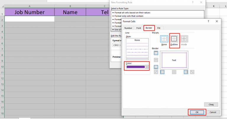 How to Add Borders in Excel Automatically in Two Conditions - My ...