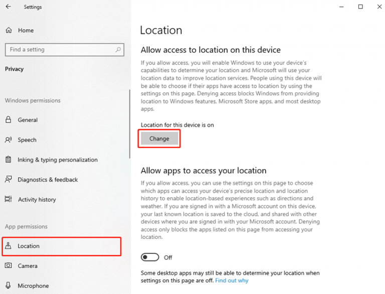 How to Disable Location in Windows 10? - My Microsoft Office Tips