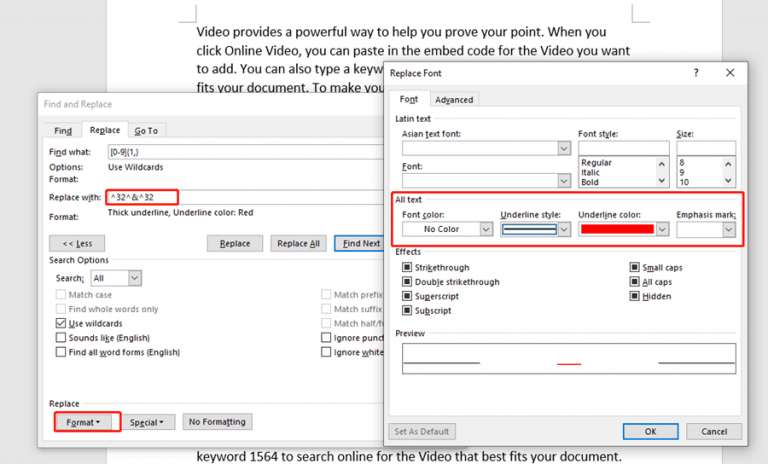 How to Batch Underline Numbers in Word? - My Microsoft Office Tips