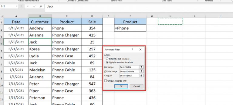 How To Use Advanced Filters In Microsoft Excel - My Microsoft Office Tips